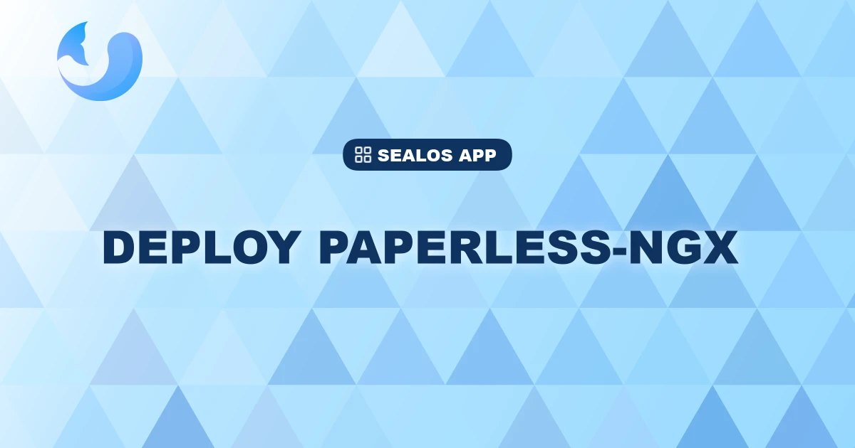 Deploy Paperless-ngx | Sealos